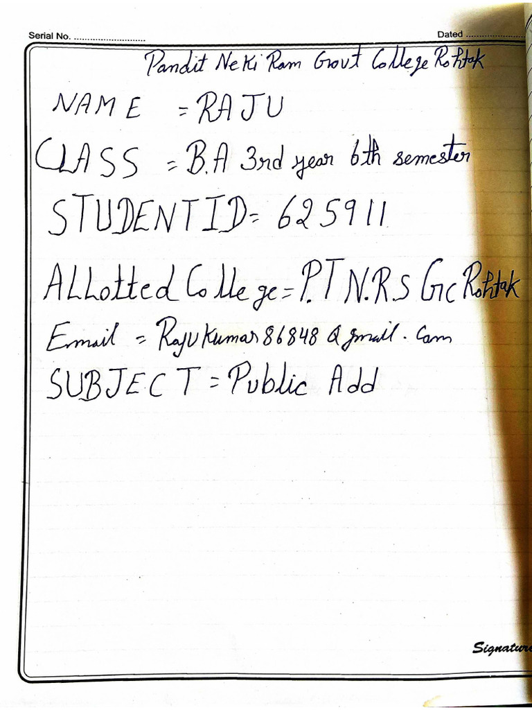 Public Add 6th Sem Assi Raju | PDF