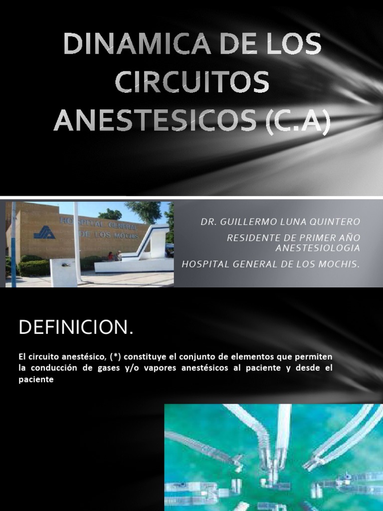 Circuitos Anestésicos: Funciones y Tipos | PDF | Gases | Química