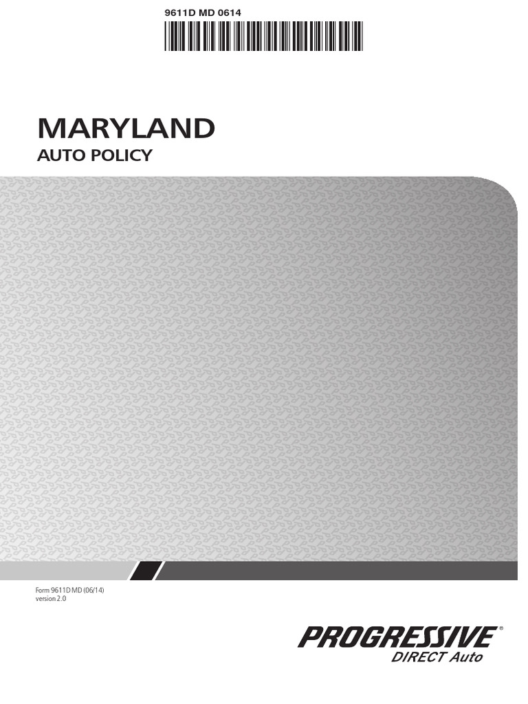 Maryland Auto Insurance Policy Guide | PDF | Liability Insurance ...