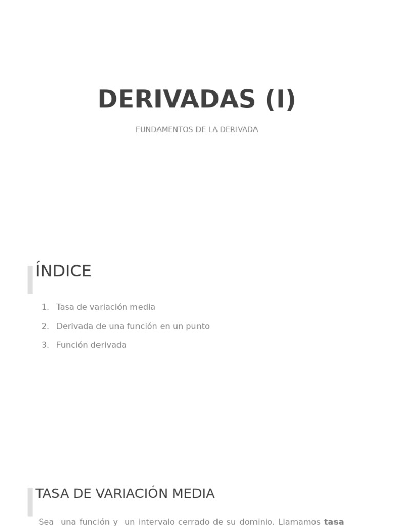 Matemáticas Avanzadas TP Derivadas (I) | PDF
