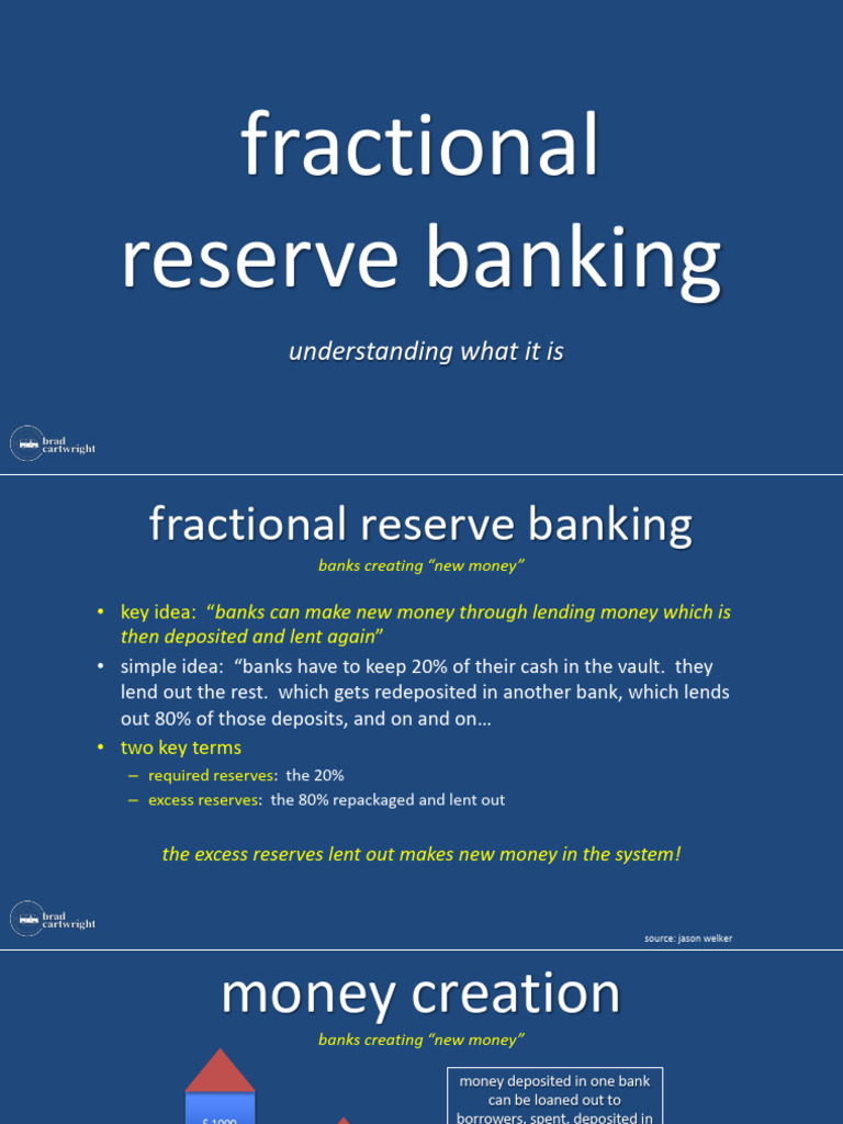 Understanding Fractional Reserve Banking | PDF
