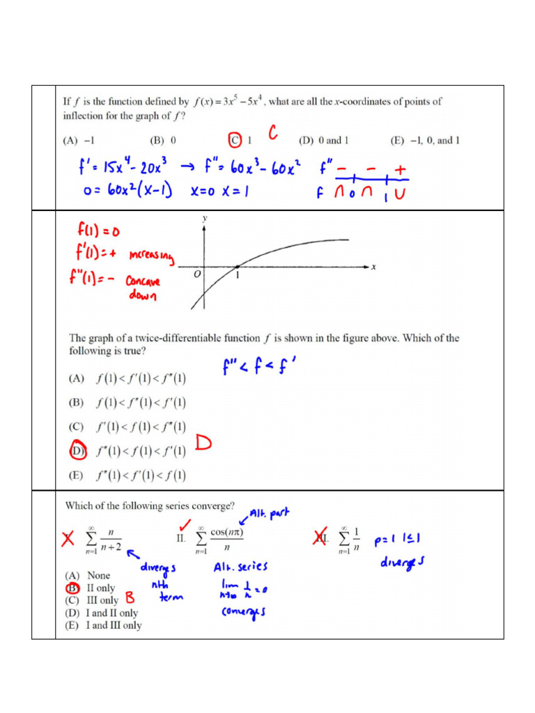 8 - BC Calculus Review Part H KEY | PDF