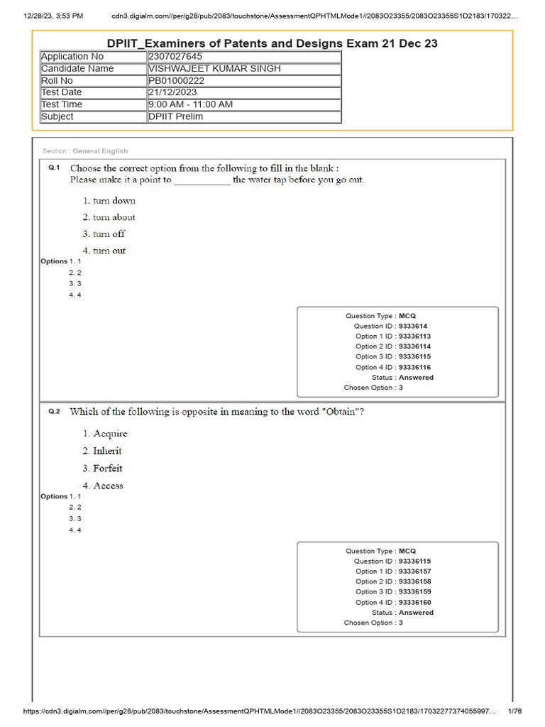 CGPDTM | PDF | Multiple Choice | Evaluation