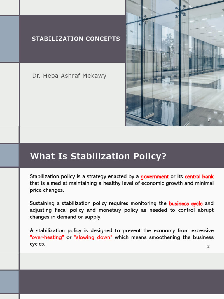 Stabilization Concepts | PDF | Fiscal Policy | Deficit Spending