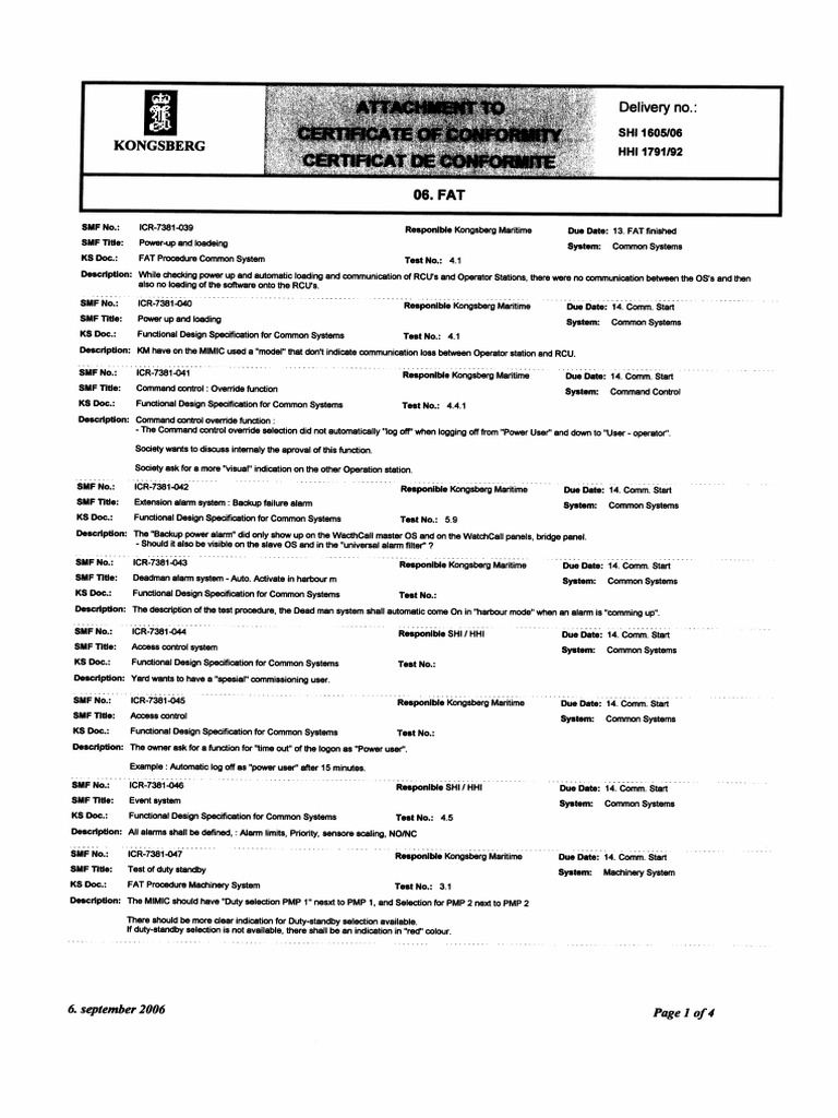 DACS Comment List | PDF
