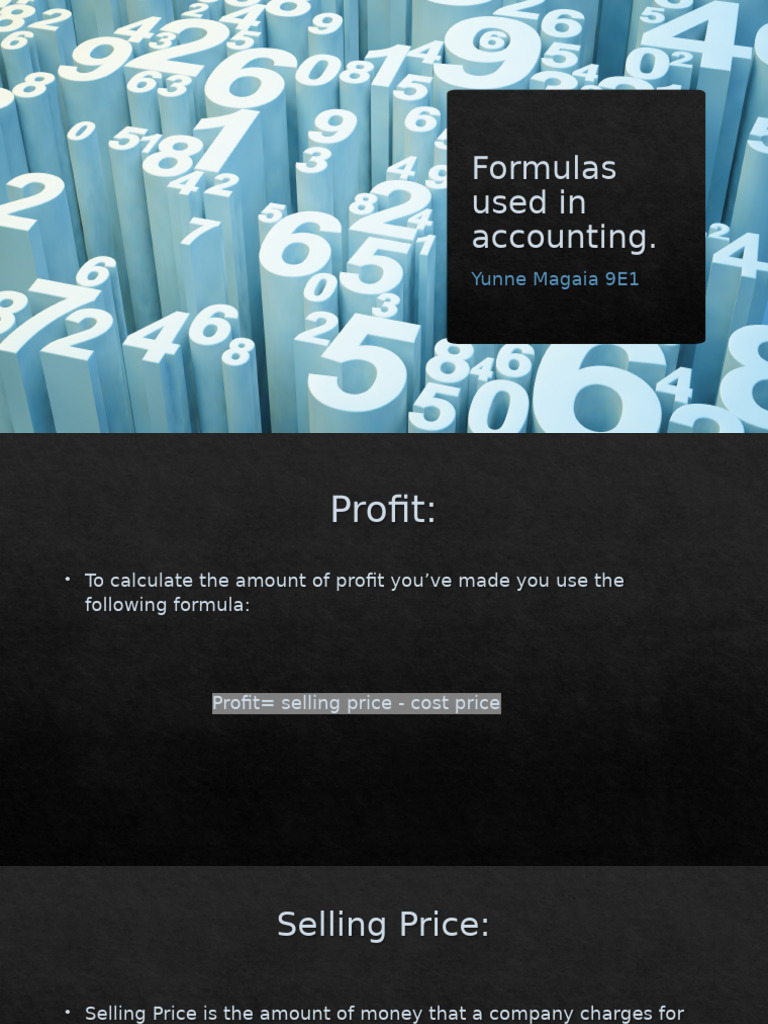 Key Accounting Formulas Explained | PDF