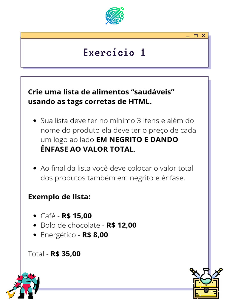 HTML Css Basico Exercicio 1 Lista de Compras (1)., | PDF