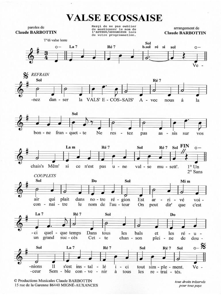 Valse Ecossaise | PDF