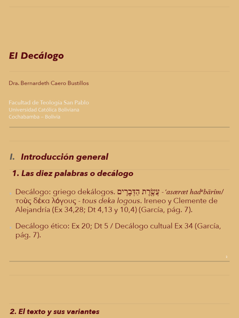 Decálogo | PDF | Adulterio | Diez Mandamientos