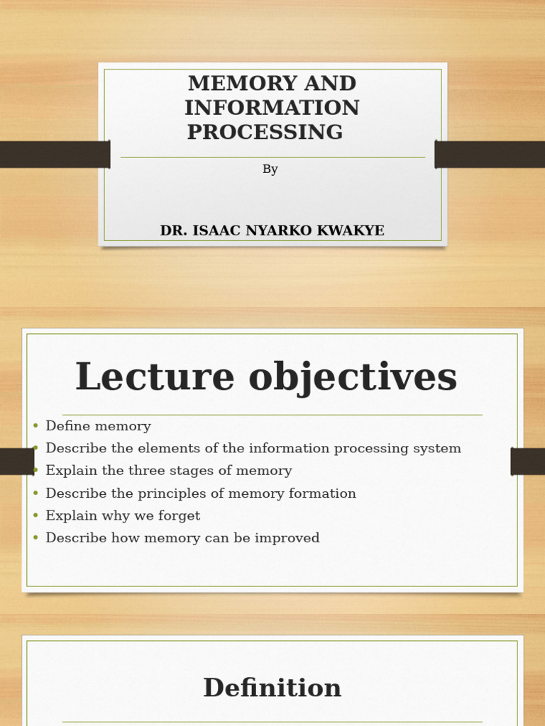 Ugrc 115 Psychology Lecture 6 | PDF | Memory | Recall (Memory)