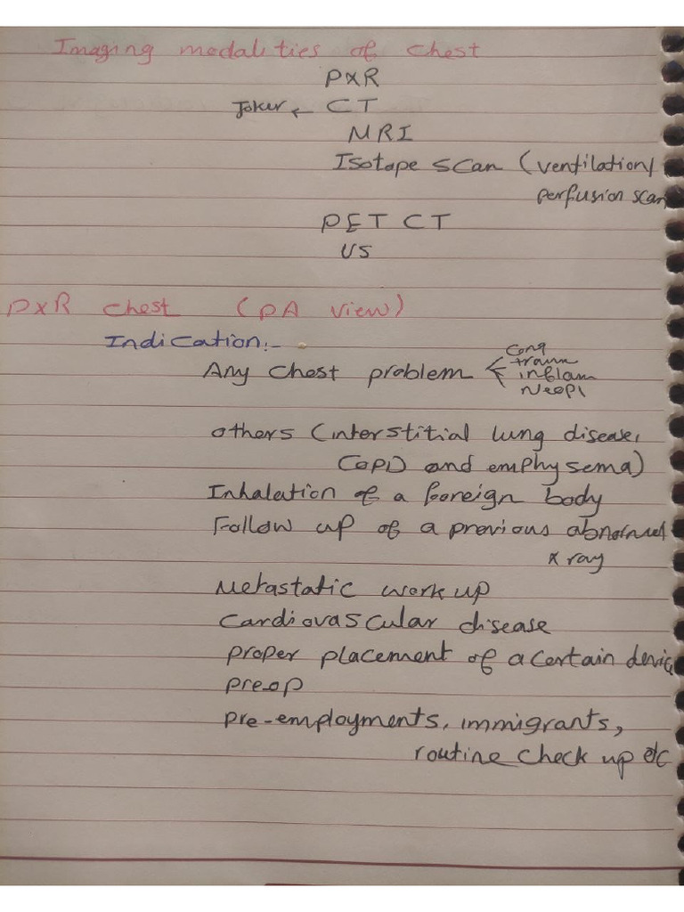 Basic Imaging Modalities of Chest | PDF