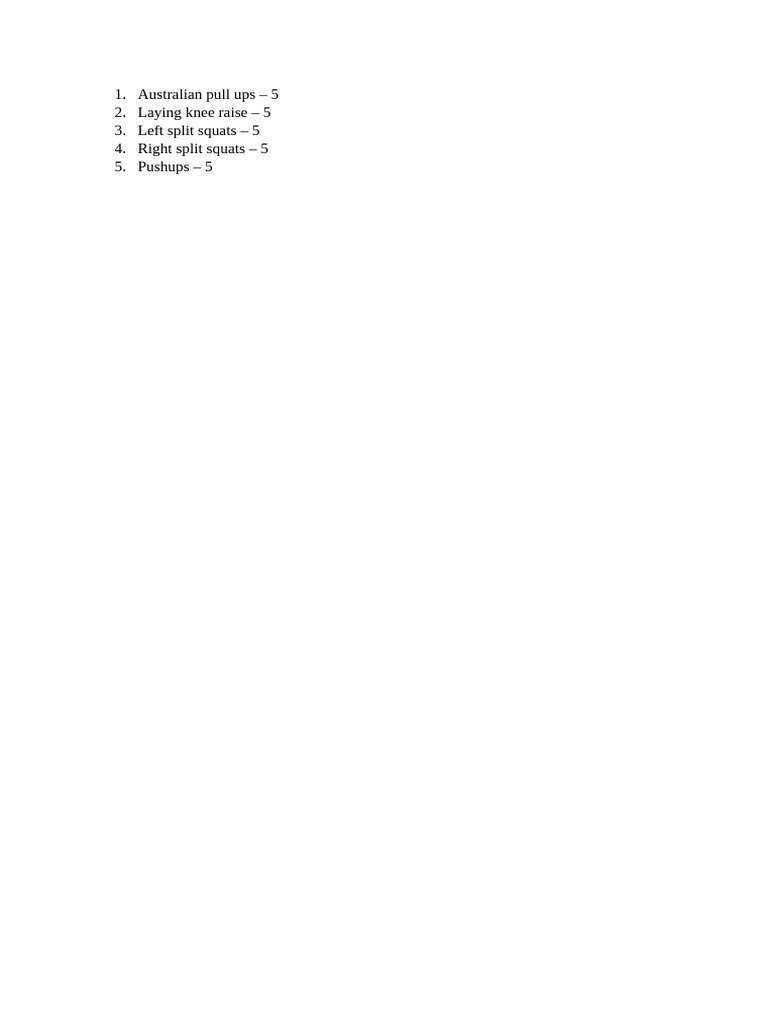 Al Kavadlo's 5x5 Beginner Workout | PDF