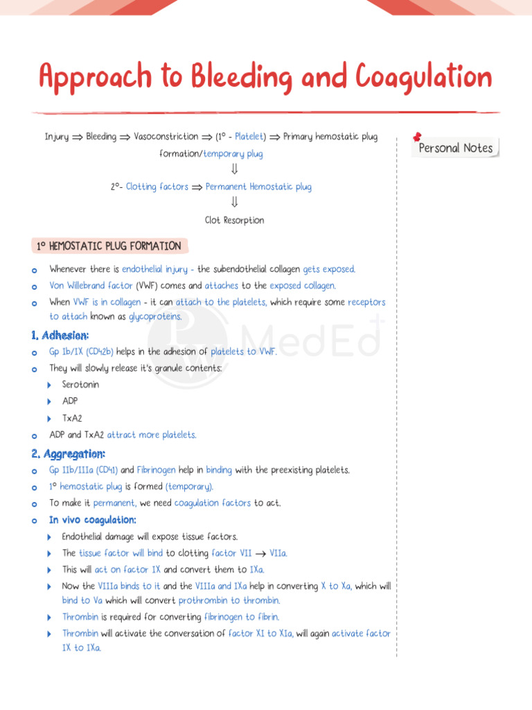 Bleeding and Coagulation Disorder | PDF | Coagulation | Platelet