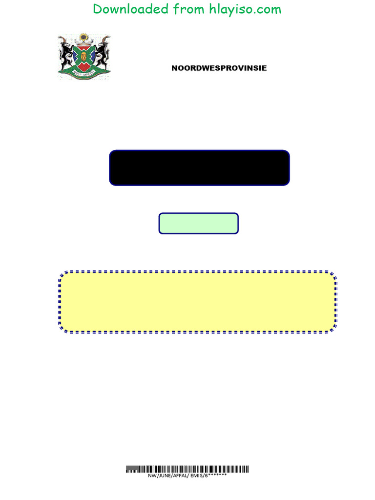 Afrikaans GR 11 FAL V1 | PDF