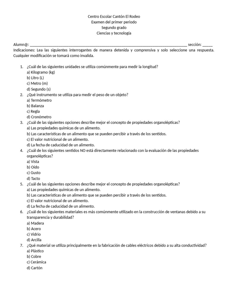 Exa Segundo CCNN | PDF | Corrosión | Oxígeno