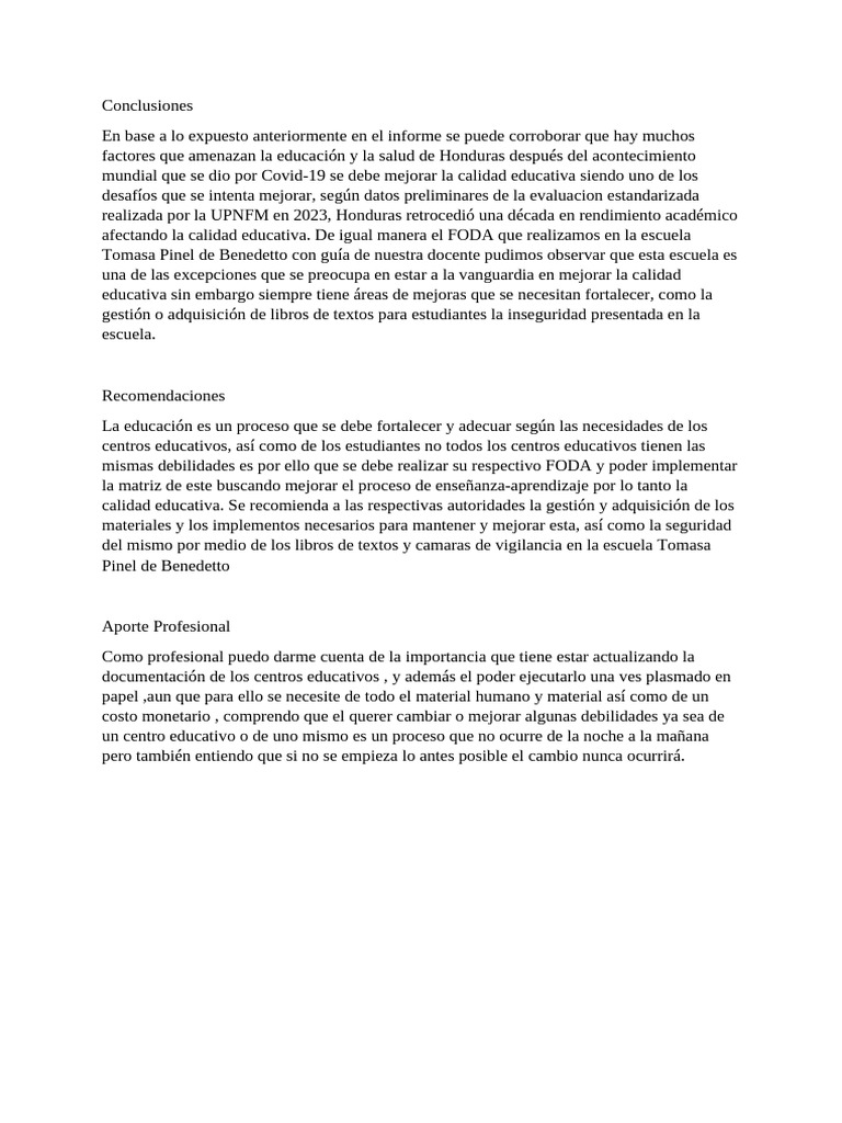 Conclusion Es | PDF