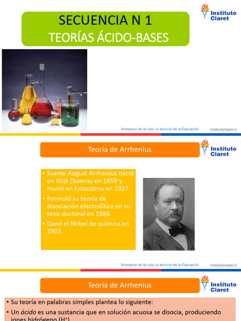 Teorías Ácido-Base: Arrhenius, Bronsted y Lewis | PDF | Ácido | Ramas ...