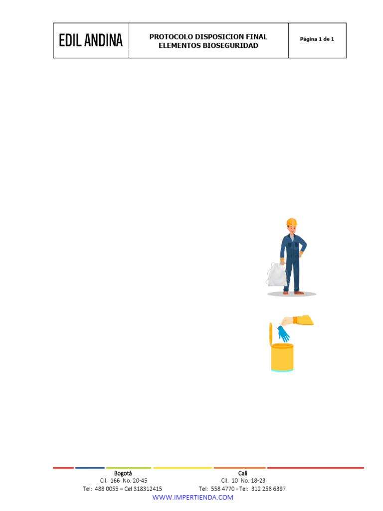 Protocolo Disposición Final Elementos Bioseguridad | PDF