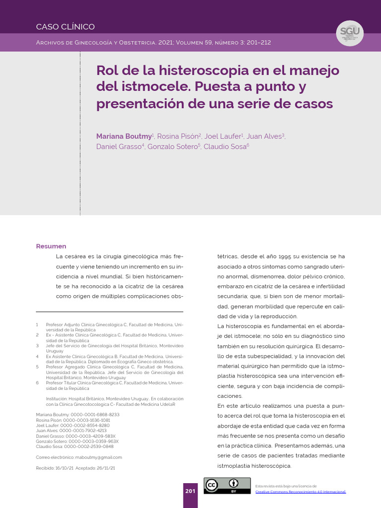 Istmocele | PDF | El embarazo | Menstruación