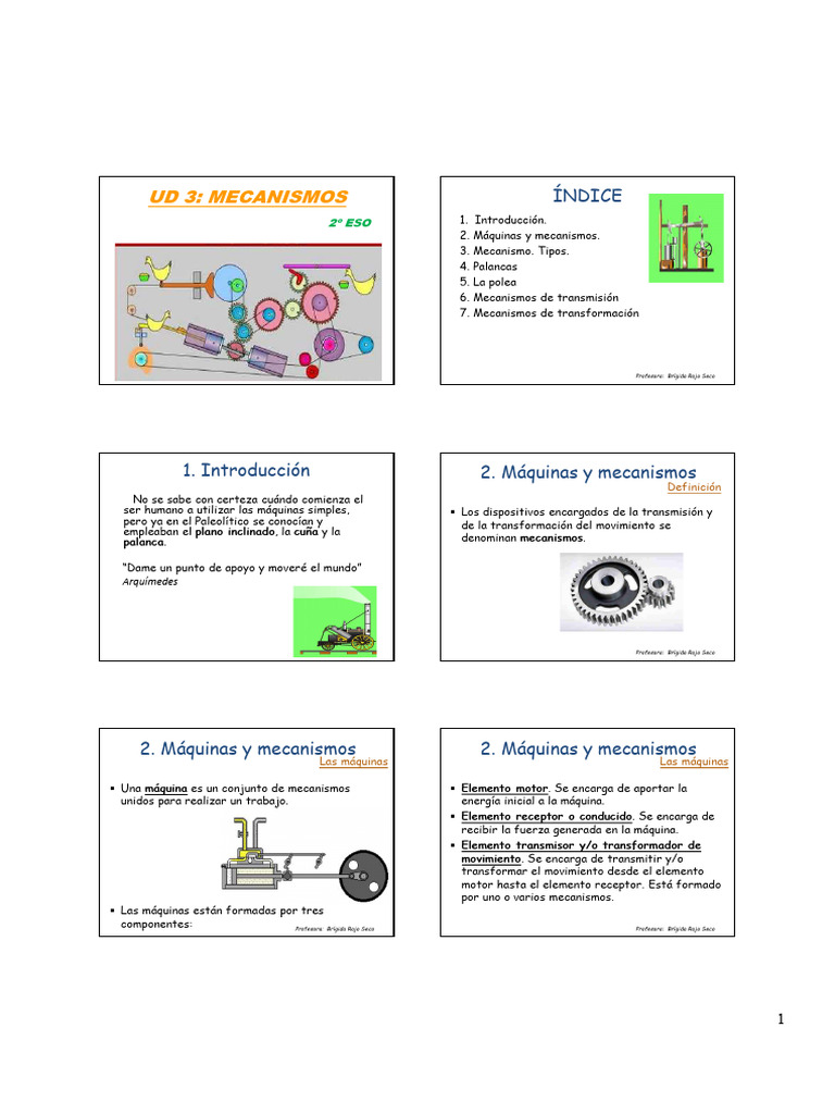 Mecanismos de Palancas Articuladas | PDF | Engranaje | Máquinas