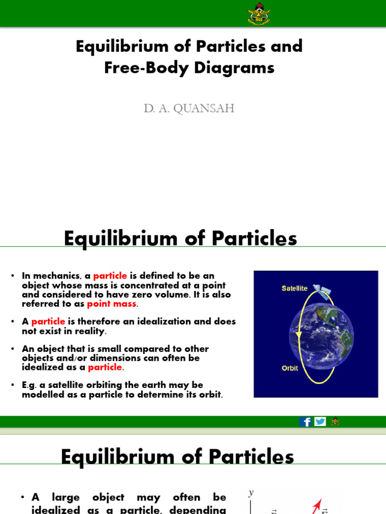 Equilibrium of Particles and Free-Body Diagrams KNUST | PDF | Force ...