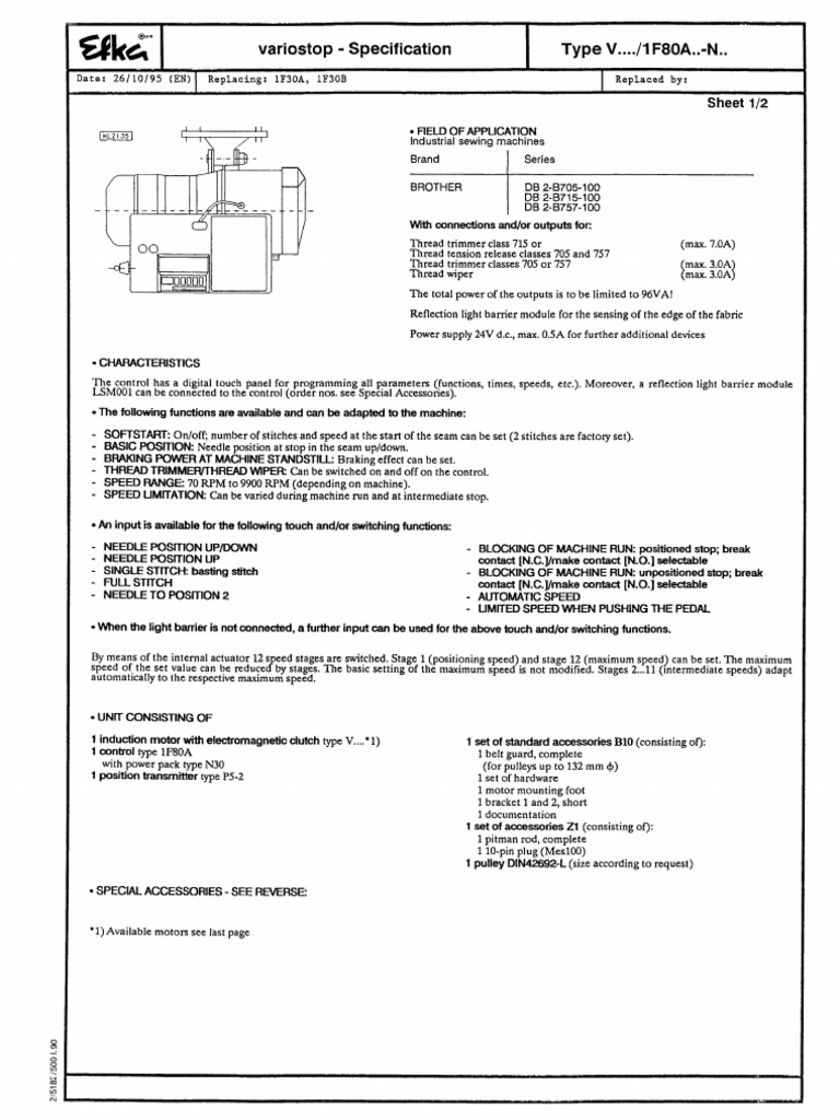 Efka 1f80a Type En19951026 | PDF