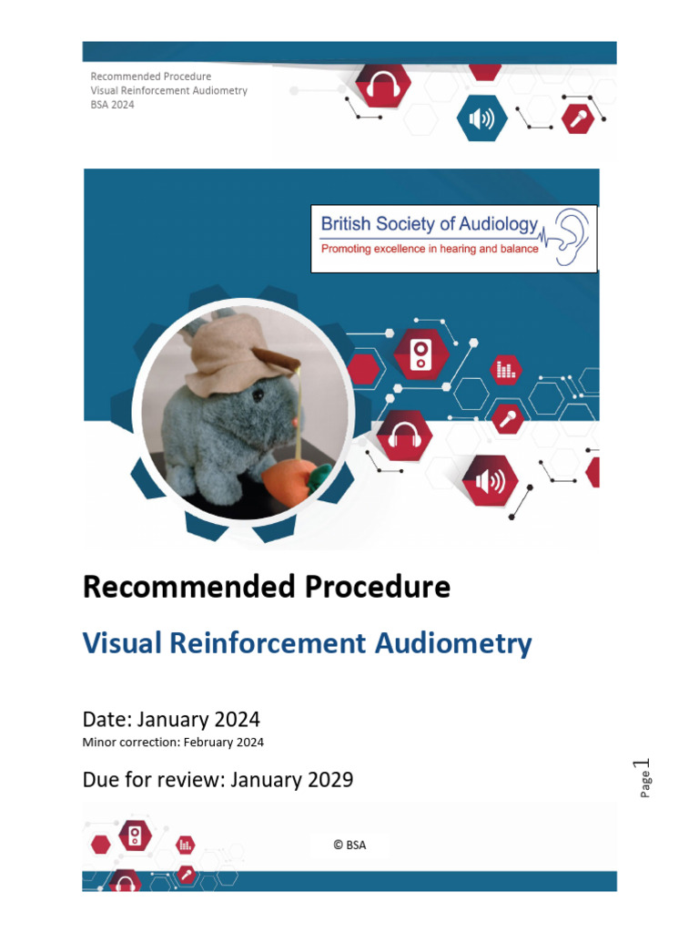 OD104 37 BSA RP Visual Reinforcement Audiometry v2 | PDF | Headphones | Classical Conditioning