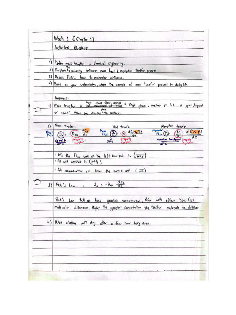 Tutorial Mass Transfer Class C Pdf