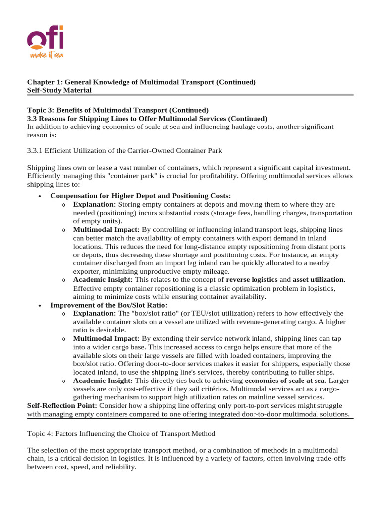 E-Learning W2 + Exercise | PDF | Intermodal Freight Transport | Cargo