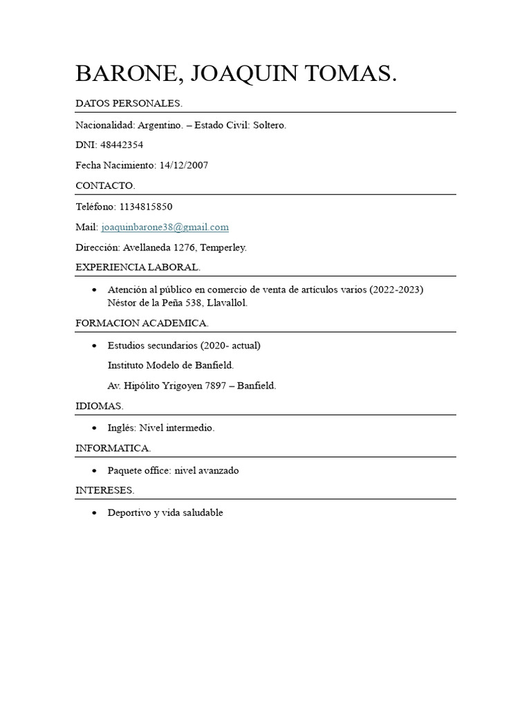 Barone, Joaquin Tomas. | PDF