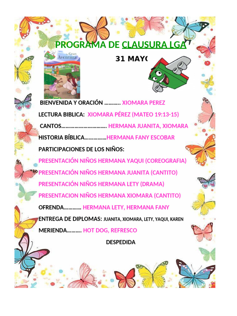 Programa Clausura Lga | PDF