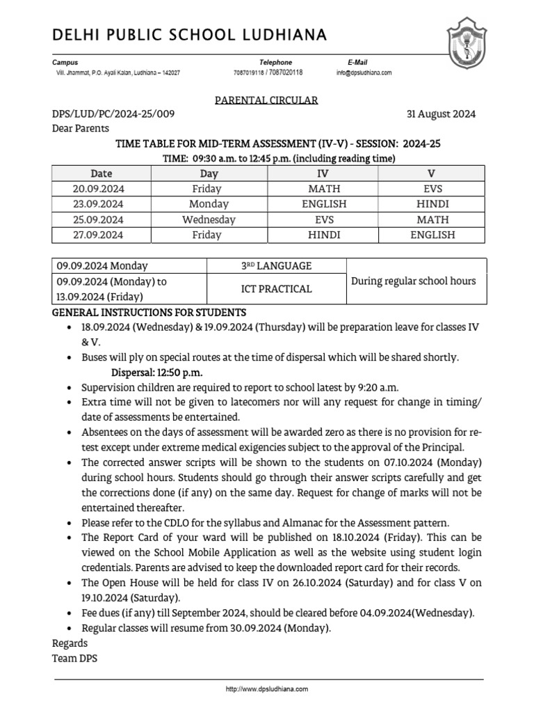 009 MT Circular Iv V 202425 | PDF