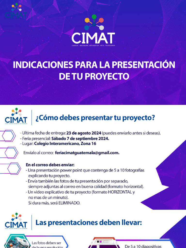 Indicaciones CIMAT Guatemala 2024 | PDF