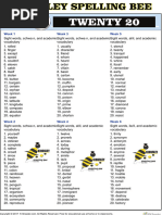 SPELLING BEE WORD LIST-4th Primary 2025 | PDF | Foods | Food And Drink ...