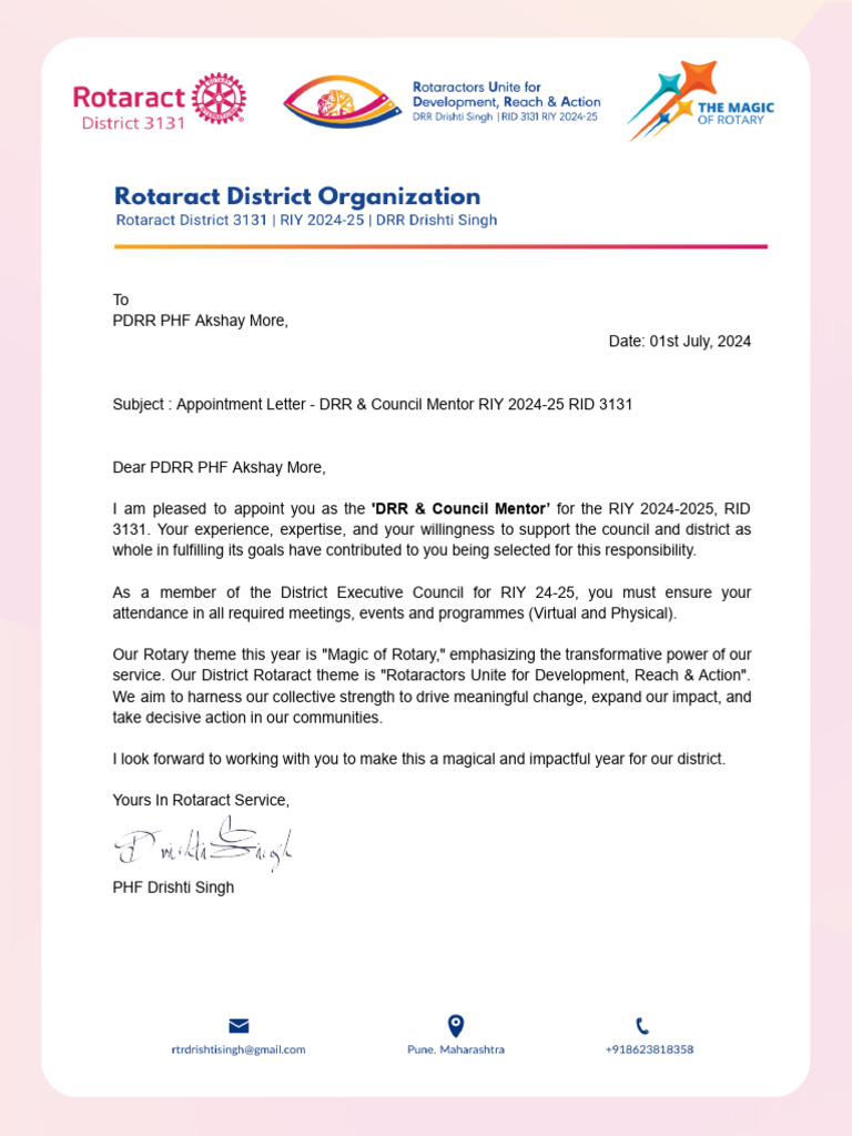 Appointment Letter | PDF