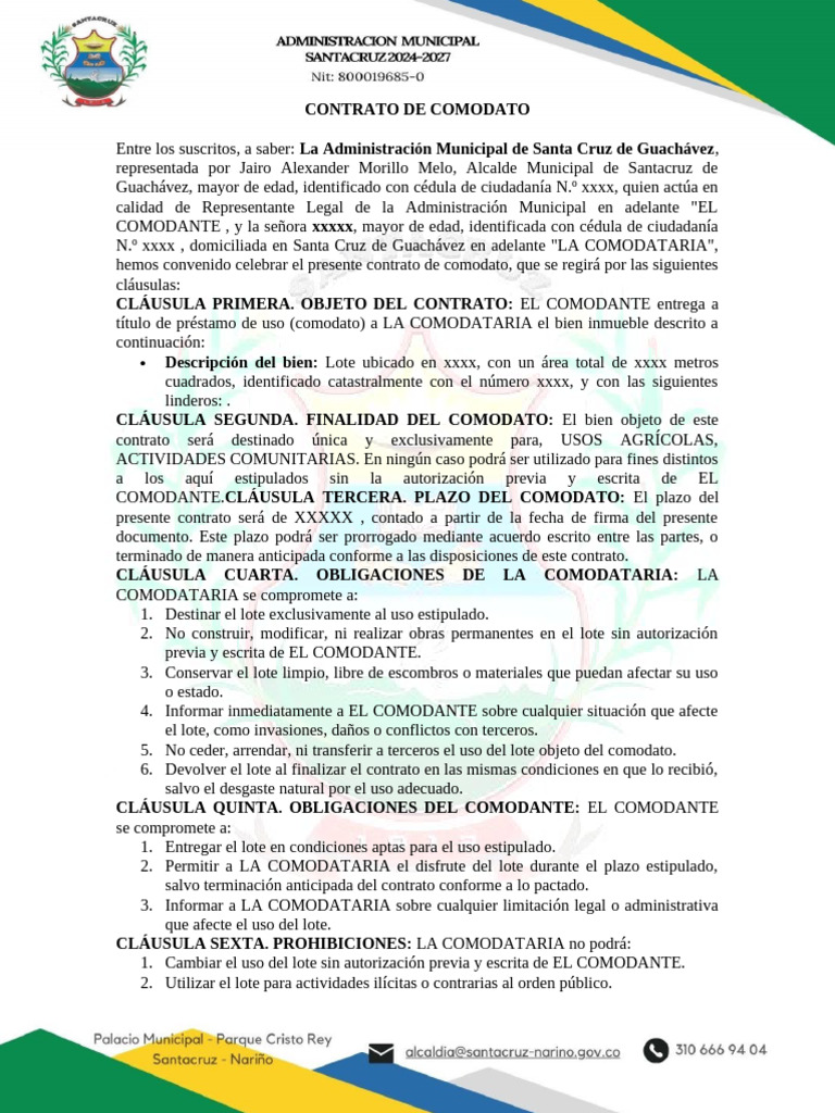 Contrato de Comodato | PDF