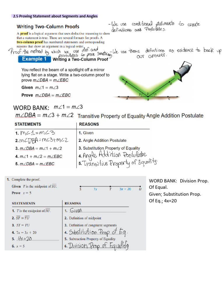 Proving Segments and Angles Equality | PDF