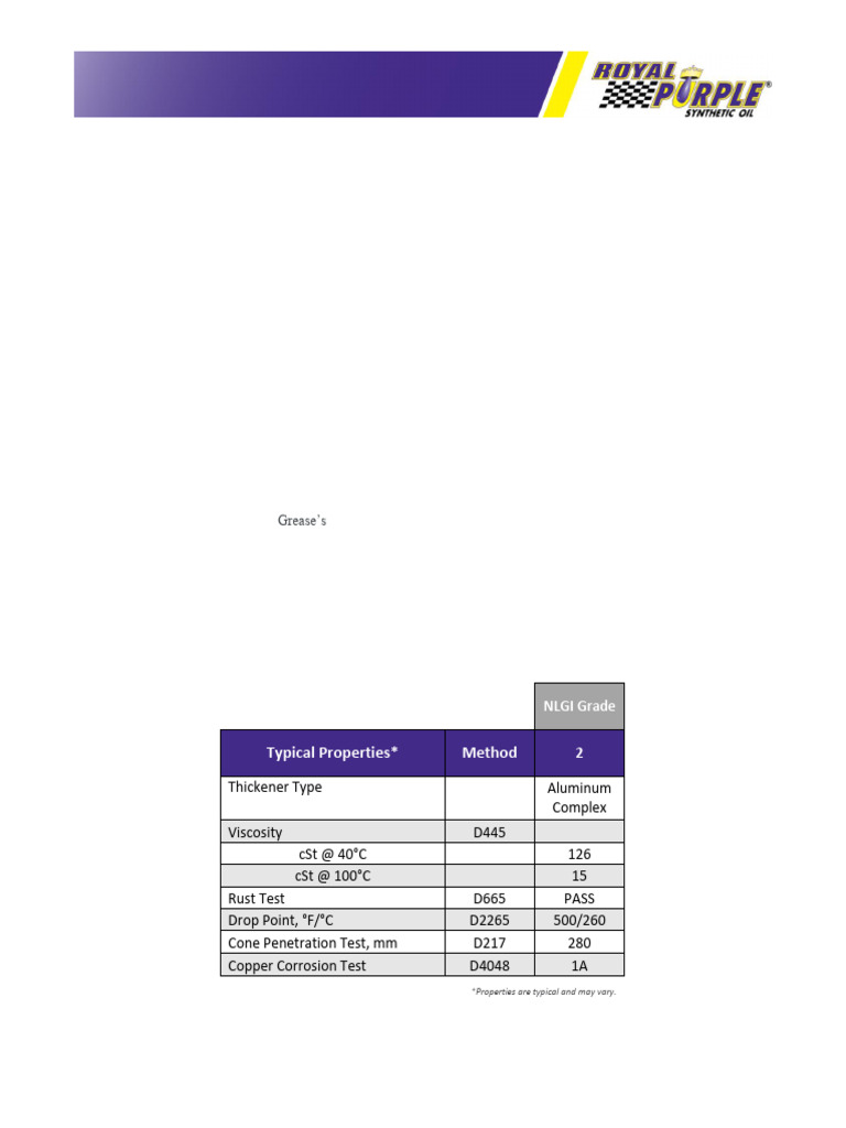 2018 Ultra Performance Grease White Fda Pds | PDF | Materials ...