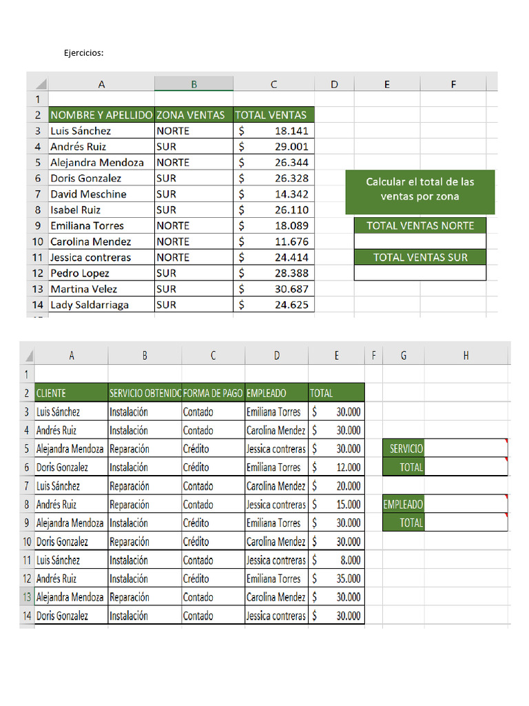 Sumar Si - Ejercicios | PDF