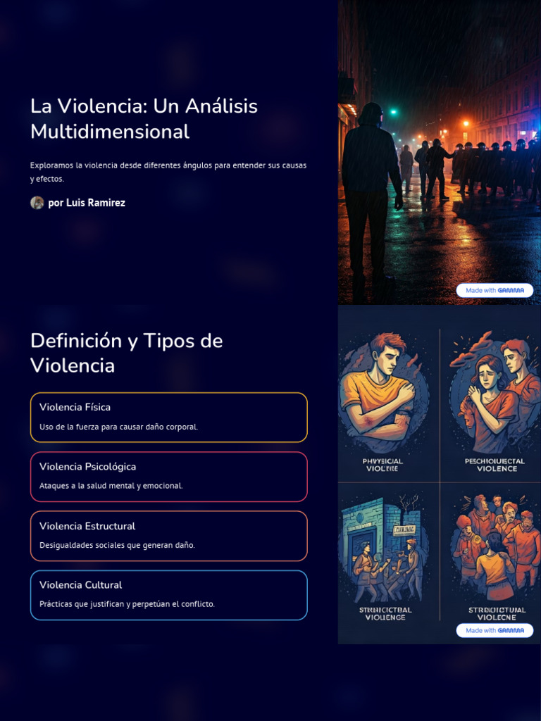 La Violencia Un Analisis Multidimensional | PDF | Violencia | Violencia ...