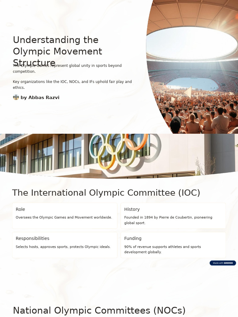 Olympic Movement Structure Explained | PDF
