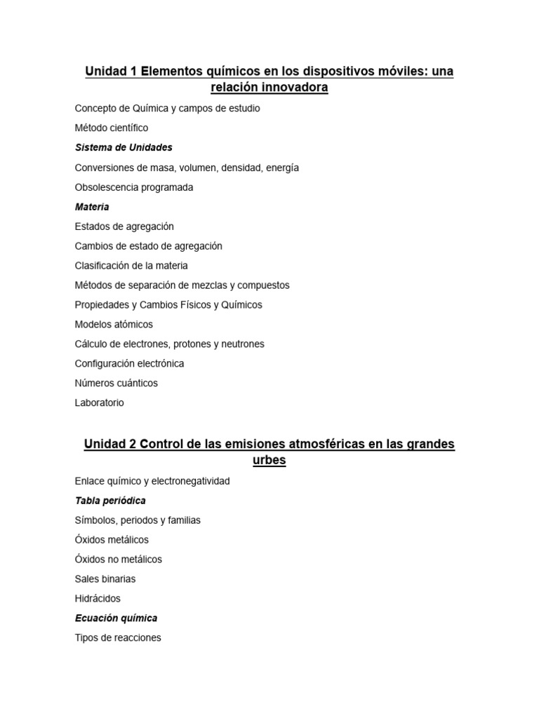 Temas Química III Ciclo 2024 2025 | PDF