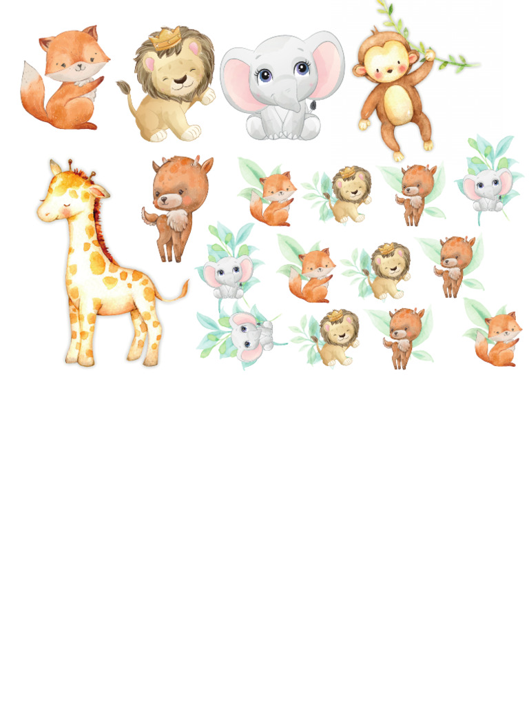 Animales Selva Acuarela | PDF