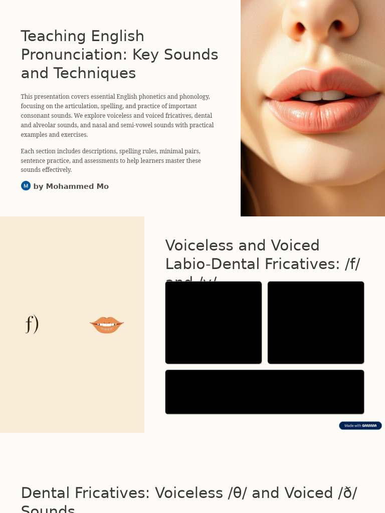 Teaching English Pronunciation Key Sounds and Techniques | PDF | Phonetics | Human Voice