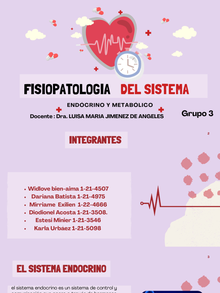 Purple Red and White Modern Heart Healthcare Presentation | PDF | Sistema endocrino | Hormona ...