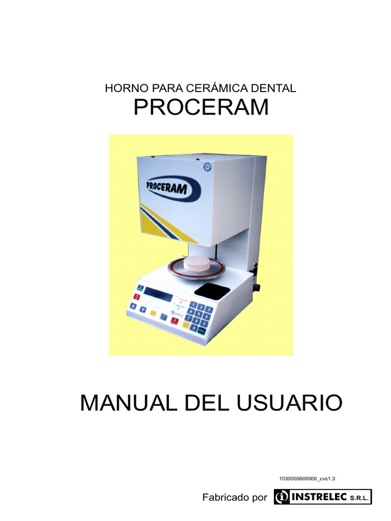 Manual de Usuario Horno Proceram | PDF | Programación de computadoras ...