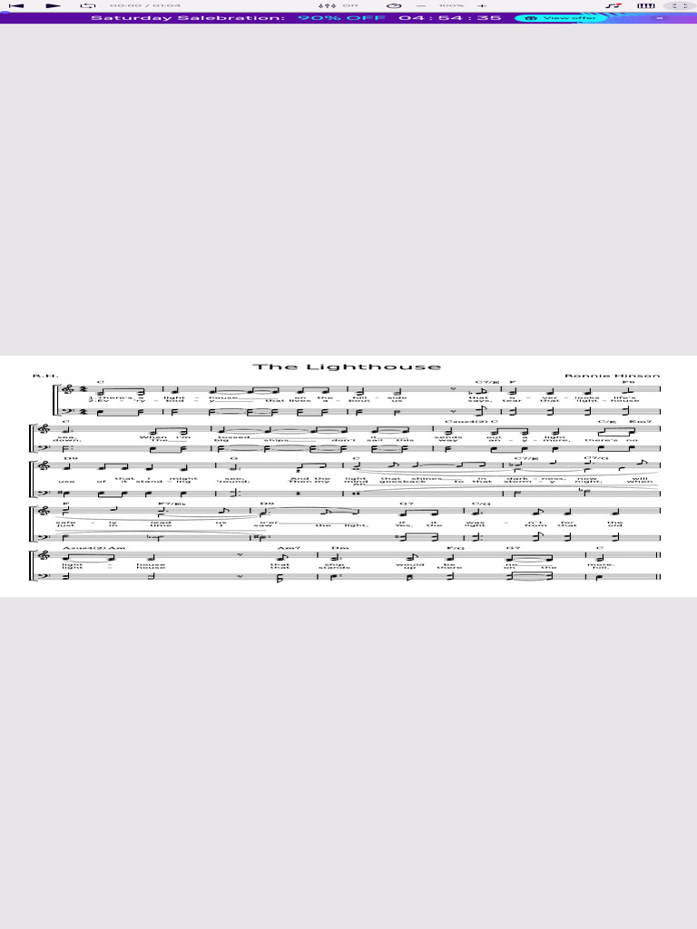 The Lighthouse Sheet Music For Synthesizer (Mixed Duet) | PDF ...
