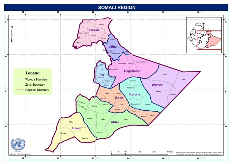 Somali Region Map Overview 2024 | PDF