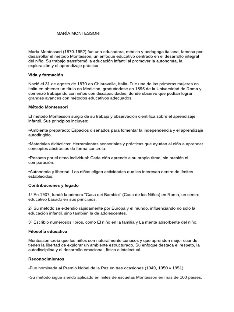 María Montessori | PDF