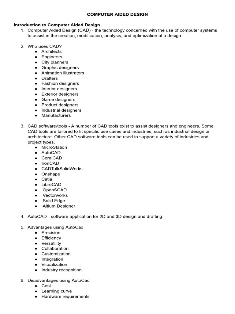 Computer Aided Design | PDF